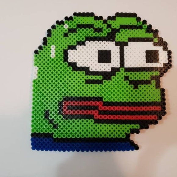 iHeartRaves | Other | Rave Pepe The Frog Perler Bead Magnet | Poshmark